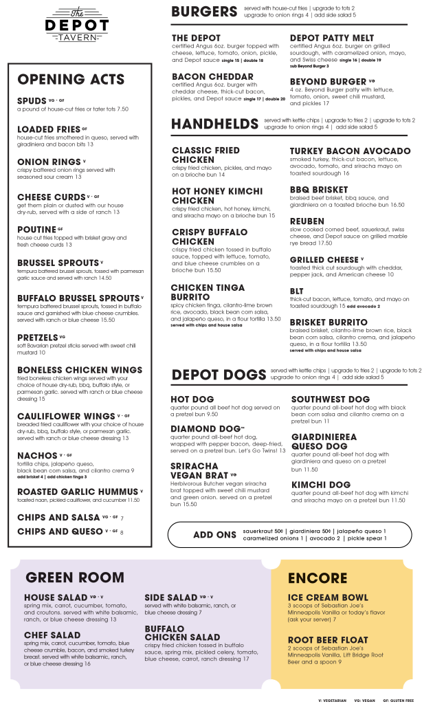 The Depot Tavern – Your Neighborhood Bar, Downtown